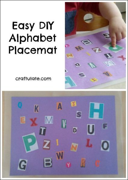 Easy DIY Alphabet Placemat - Craftulate