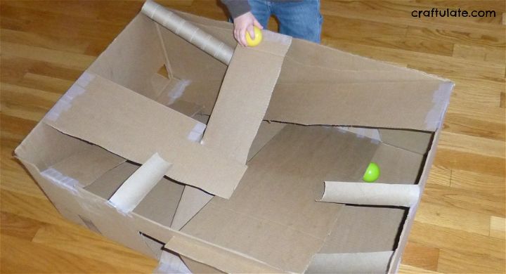 Cardboard Box Ramp for Cars and Balls - Craftulate