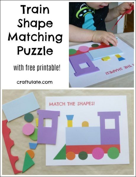 Train Shape Matching Puzzle - Craftulate