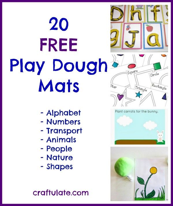 20 Free Play Dough Mats - Craftulate