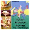 Scissor Practice Flowers - Craftulate