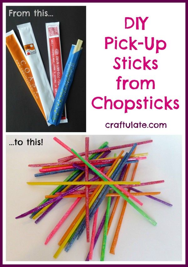 DIY Pick-Up Sticks Game from Chopsticks - Craftulate