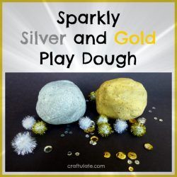 Sparkly Silver and Gold Play Dough - Craftulate