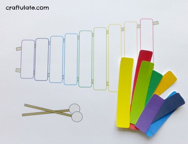 Xylophone Craft With Free Printable Craftulate