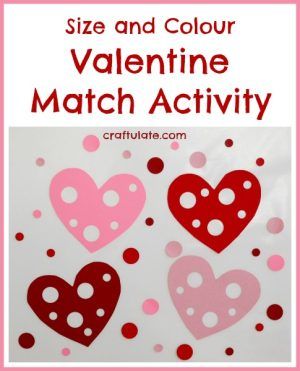 Size and Colour Valentine Match Activity - Craftulate