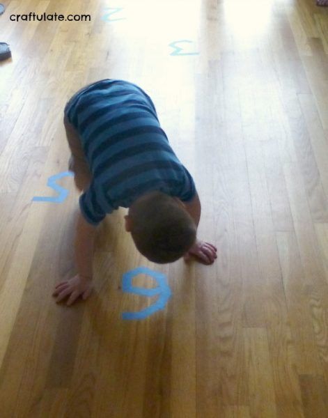 Gross Motor Number Game - Craftulate