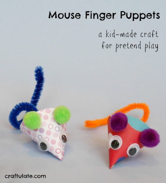 Mouse Finger Puppets - Craftulate