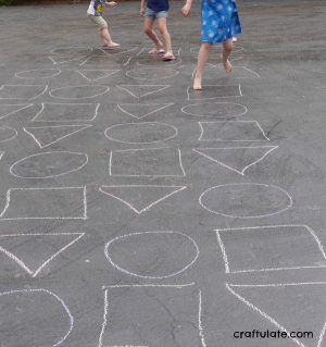 Chalk Shapes Jumping Game - Craftulate