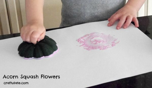 Acorn Squash Flower Art - Craftulate
