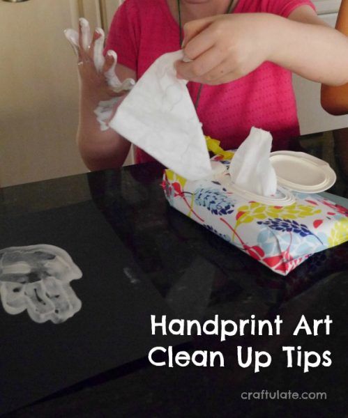 Handprint Art Clean Up Tips - Craftulate