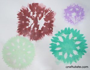 Tissue Paper Snowflake Art - Craftulate