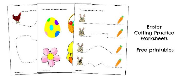 Easter Cutting Practice Worksheets - Craftulate