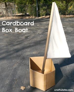 Cardboard Box Boat - Craftulate