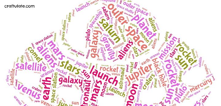 Outer Space Word Cloud - Craftulate