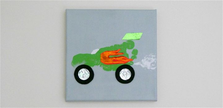 Race Car Footprint Canvas - Craftulate
