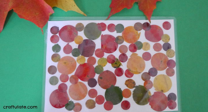 Paper Punch Real Leaf Collage - Craftulate