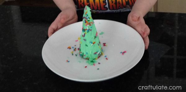 Sugar Cone Christmas Trees - Craftulate