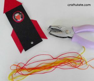 Rocket Bookmark for Kids - Craftulate